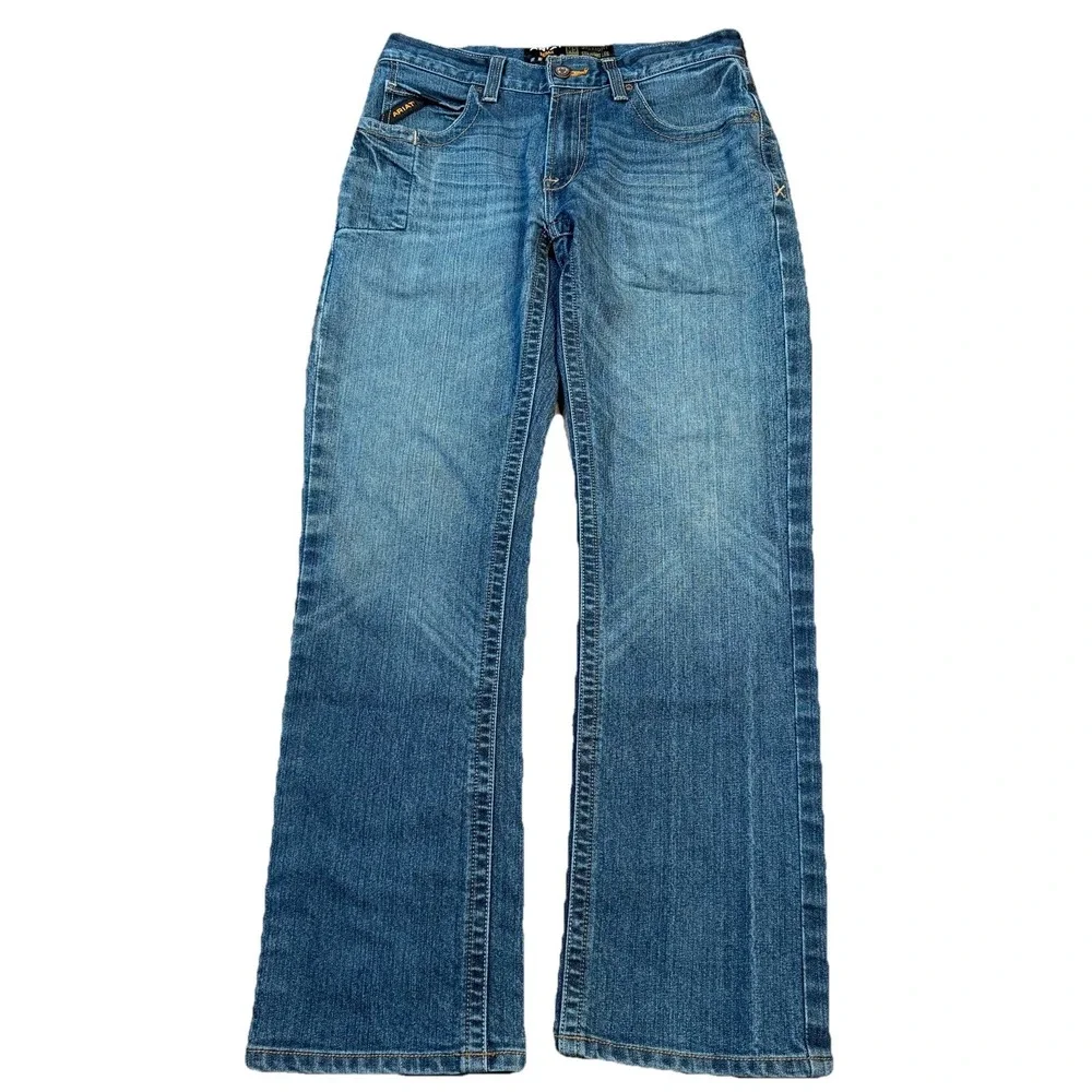Ariat | Jeans | Ariat Rebar M5 Straight Leg Mens 3x32 Jeansdark Blue ...